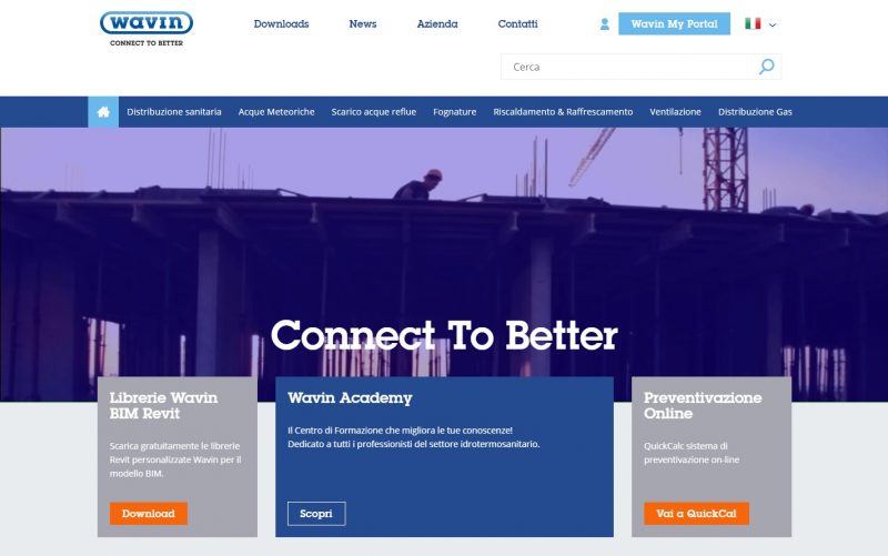 Il nuovo sito di Wavin Italia è online